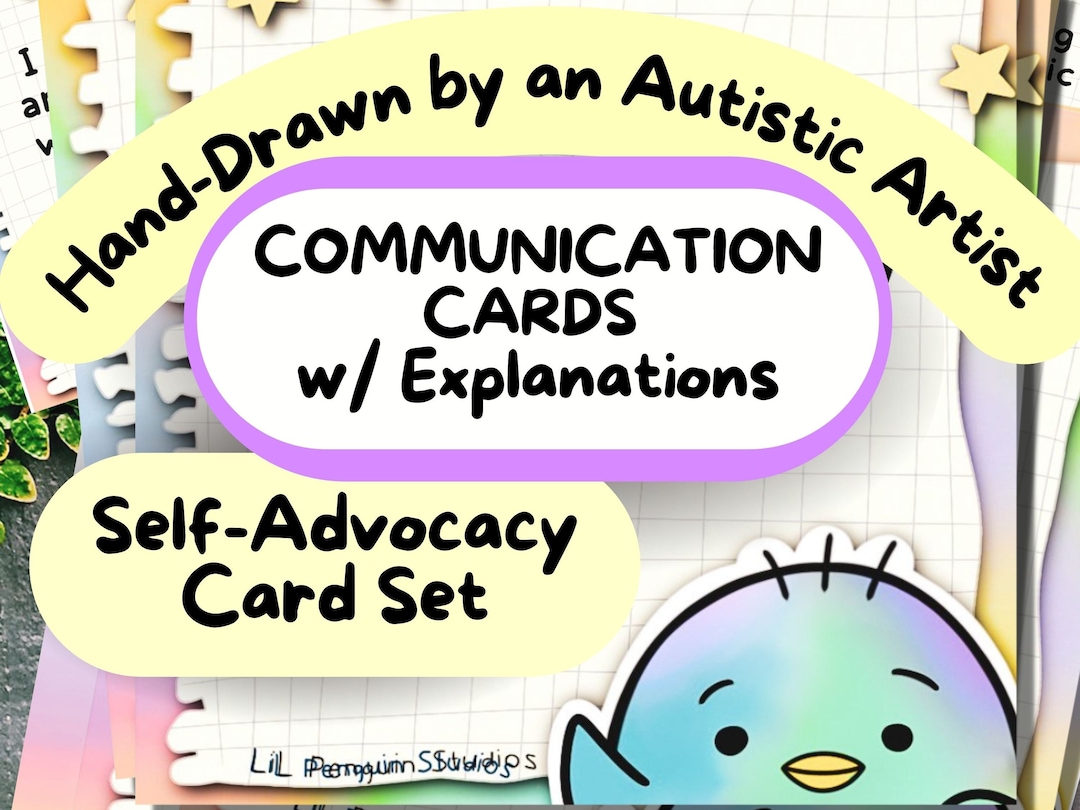 Autism Cards: Self-advocacy at School & Work, Non Verbal Communication ...