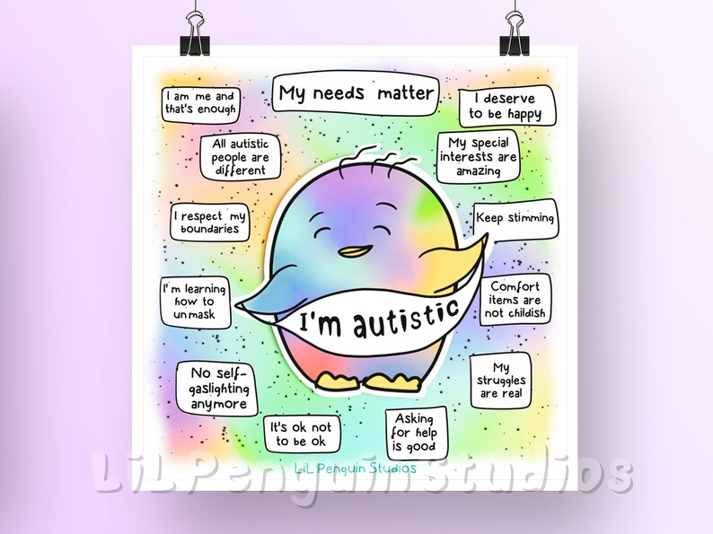 Autistic Affirmations DIGITAL Poster Neurodiversity Printable - Etsy