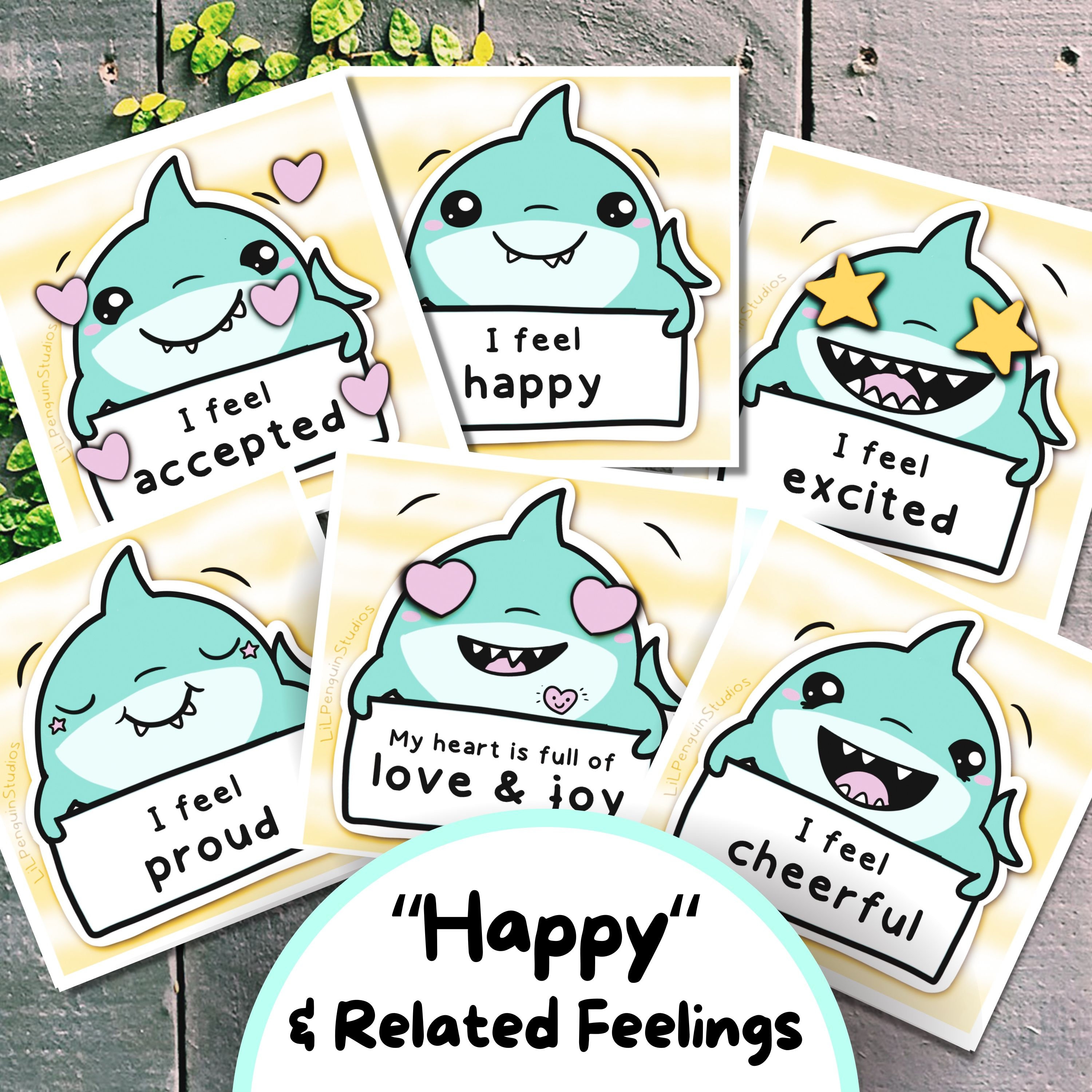 Shark Autism Mood Cards, Printable Communication Cards, Autism Lanyard ...