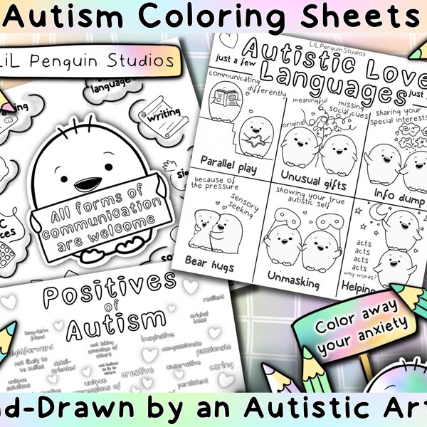 Neurodiversity Coloring Pages - Etsy