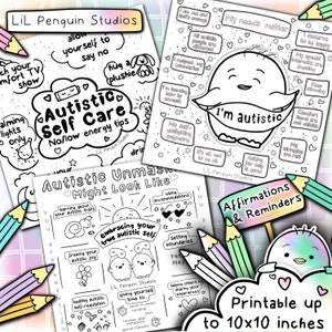 Autism Coloring Book, Autism Activities, Autism Gift, Printable Adult ...