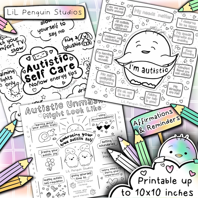 Autism Coloring Book, Autism Activities, Autism Gift, Printable Adult ...