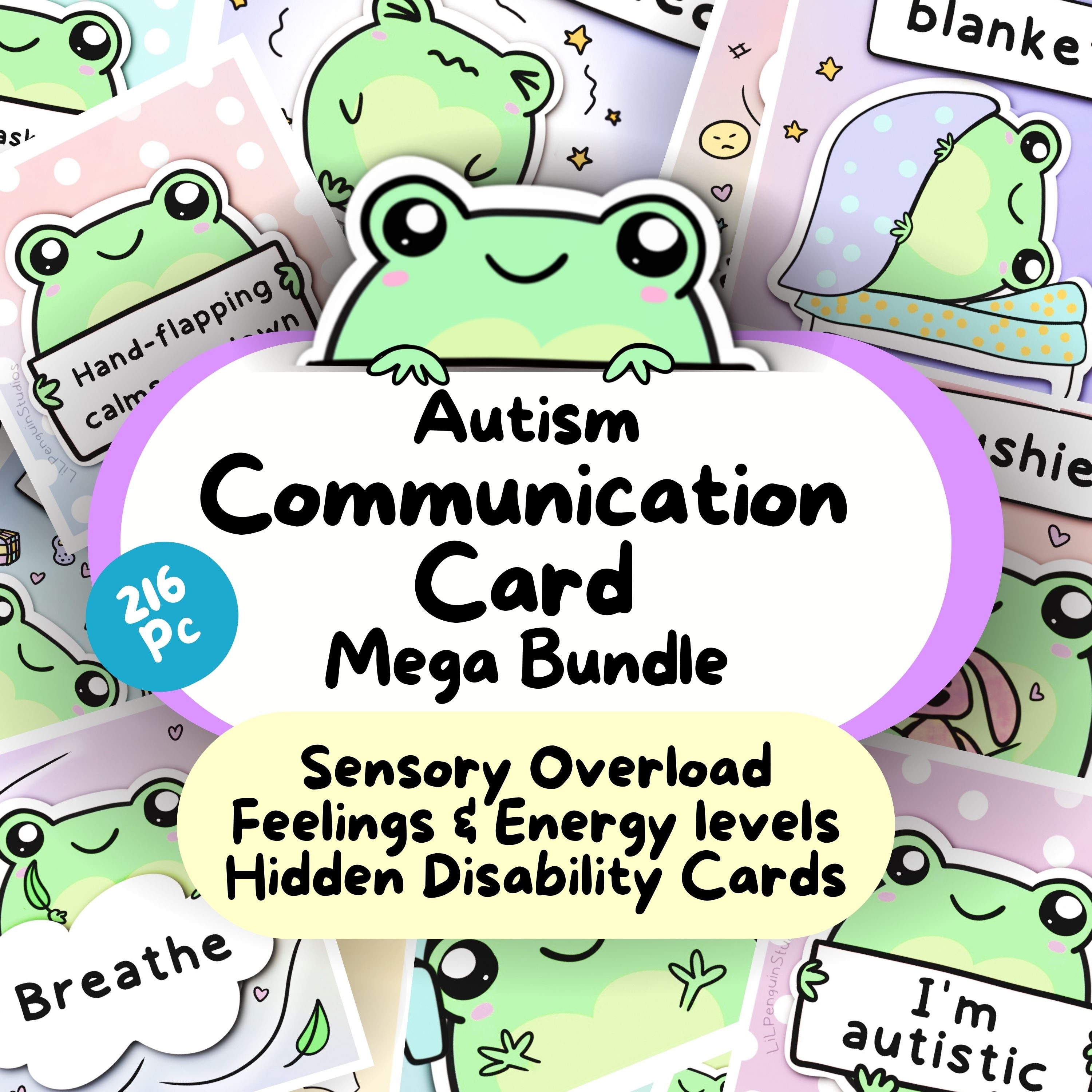 Autism Frog Lover Bundle: Communication Cards, Feelings Flashcards ...