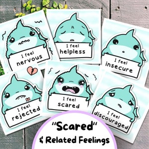 Shark Autism Mood Cards, Printable Communication Cards, Autism Lanyard ...