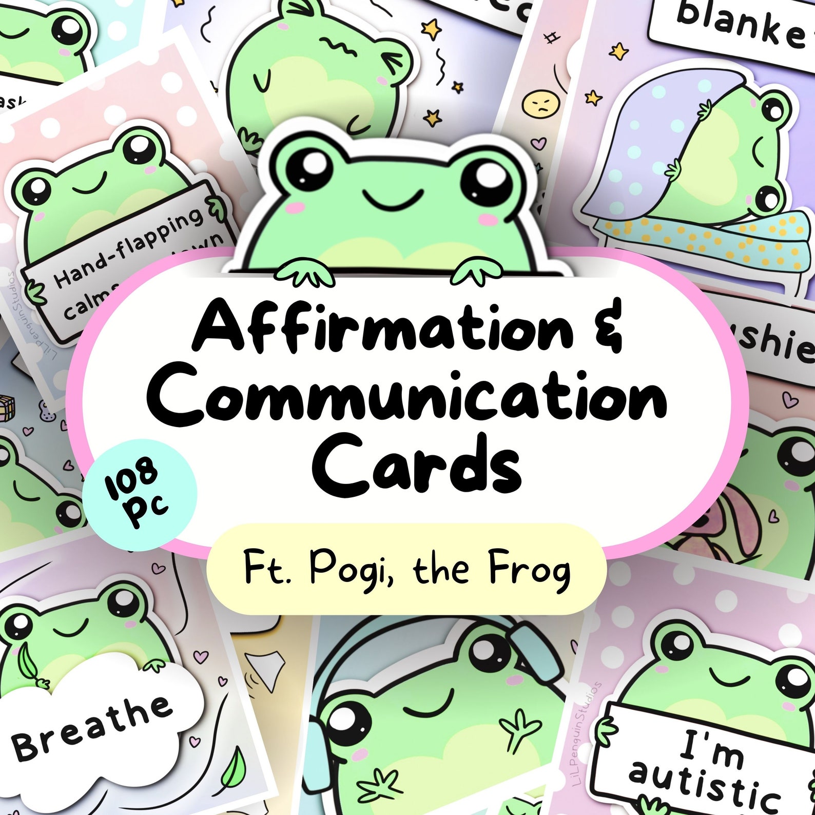 Autism Frog Lover Bundle: Communication Cards, Feelings Flashcards ...