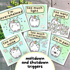 Unicorn Autistic Communication Cards, Autism ADHD Selective Mutism ...