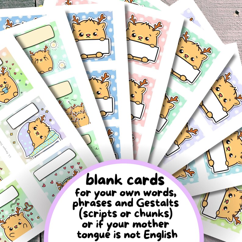 Reindeer Autism Affirmation Communication Cards, Lanyard Kit (printable ...