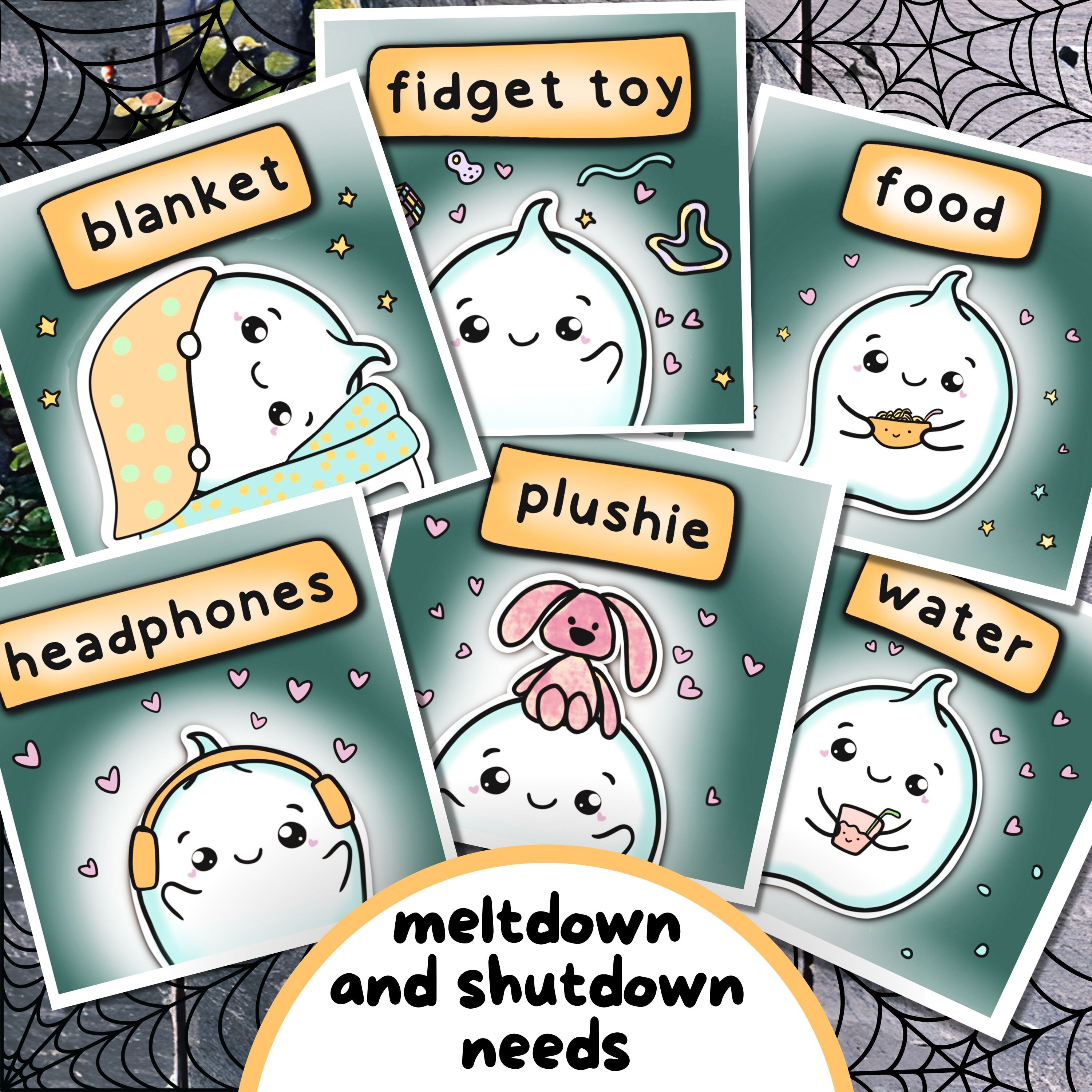 Ghost Autistic Communication Cards, Kids Halloween Autism Printable ...