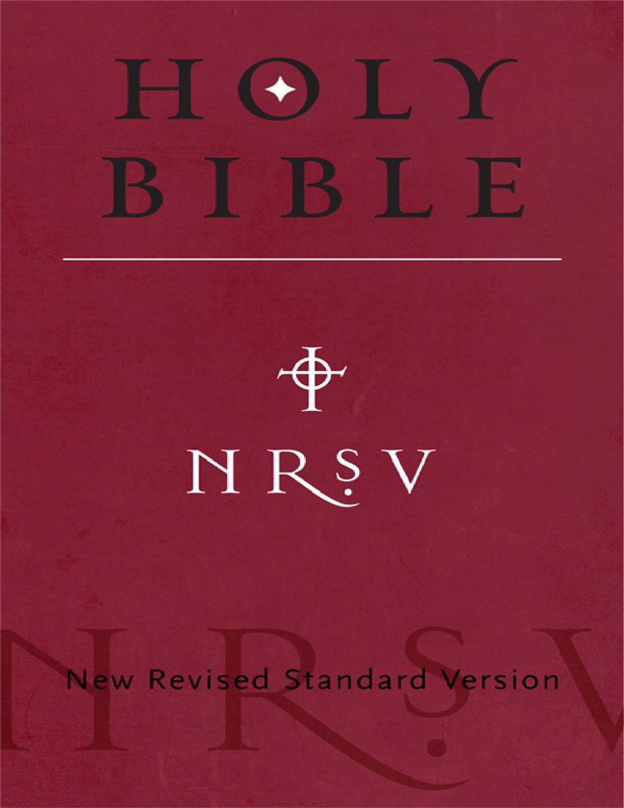 Holy Bible: NRSV New Revised Standard Version! PDF File for Instant ...