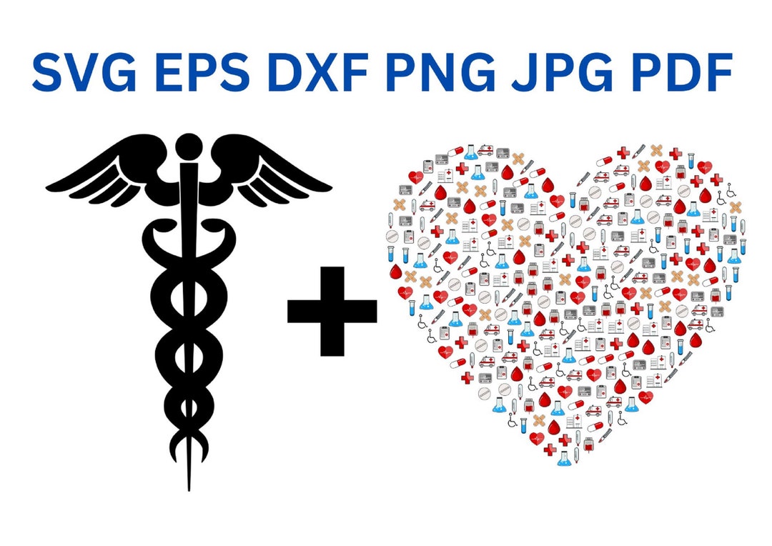 Medical Symbol SVG for Doctor Nurse Professional Caduceus - Etsy Australia