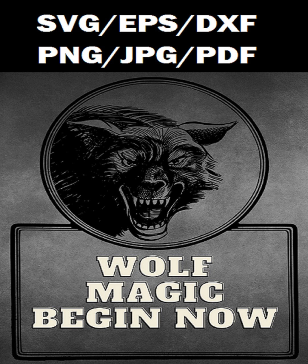 Switch Words " Wolf Magic Begin Now" Wall Frame Poster (printable) Wolf ...
