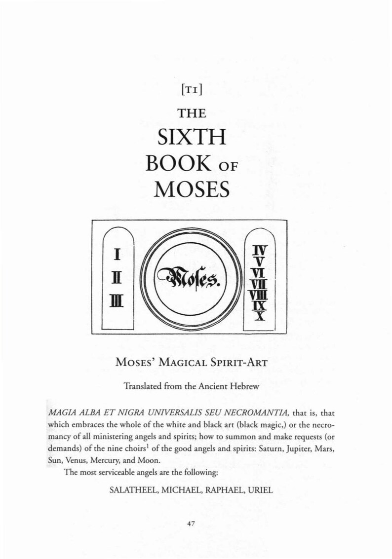 The Sixth and Seventh Books of Moses - A Restored Edition for ...