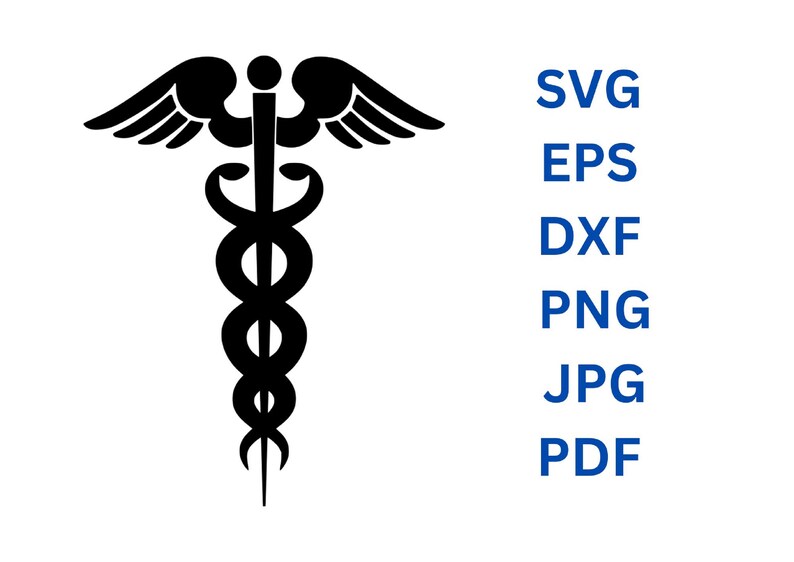 Medical Symbol SVG for Doctor Nurse Professional Caduceus - Etsy Australia