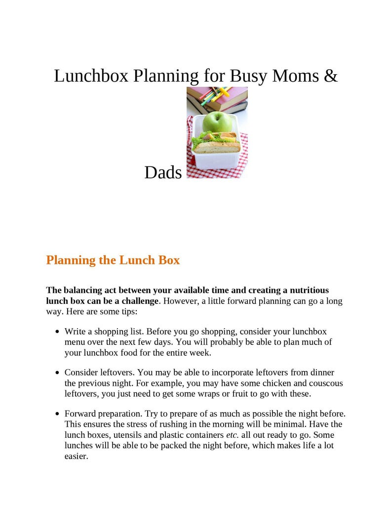 90 Lunch Box Recipes: Healthy Lunchbox Recipes for Kids A Common Sense ...