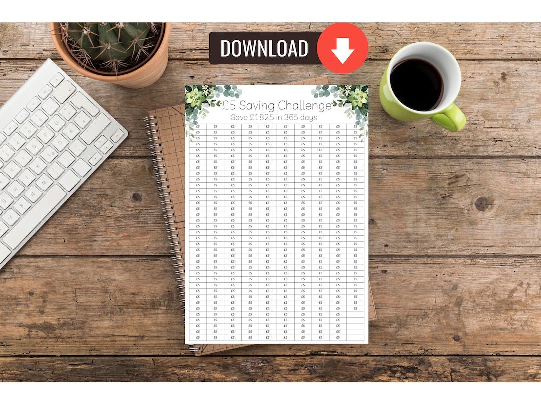 5 Pound Saving Challenge, Saving Challenge, Learn to Save, Savings Plan ...