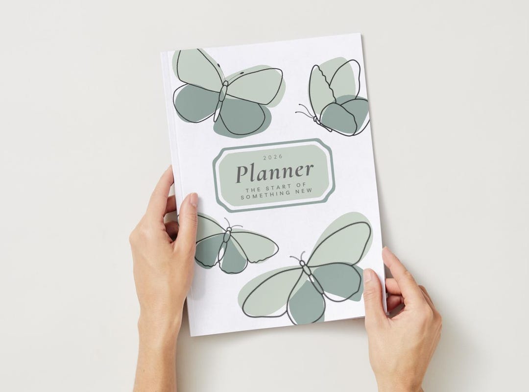 2026 Butterfly Digital Planner | Green Life Organizer (PDF File) - Etsy