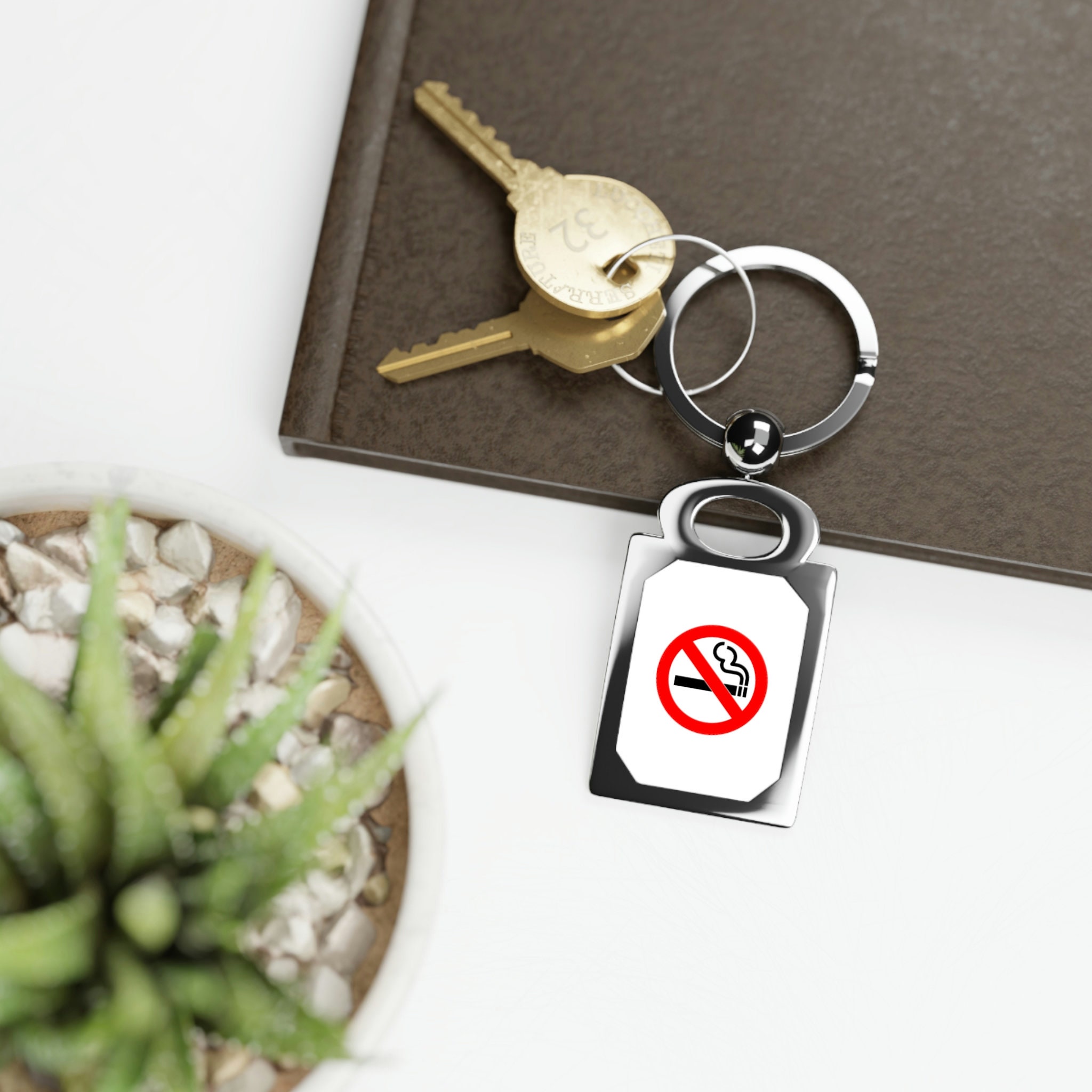 No Smoking Metal Keyring for Turo Hosts Guest Reminder Keychain for ...
