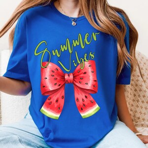 Sweet Summer Vibes Watermelon Bow PNG Digital Download, Cute Retro ...