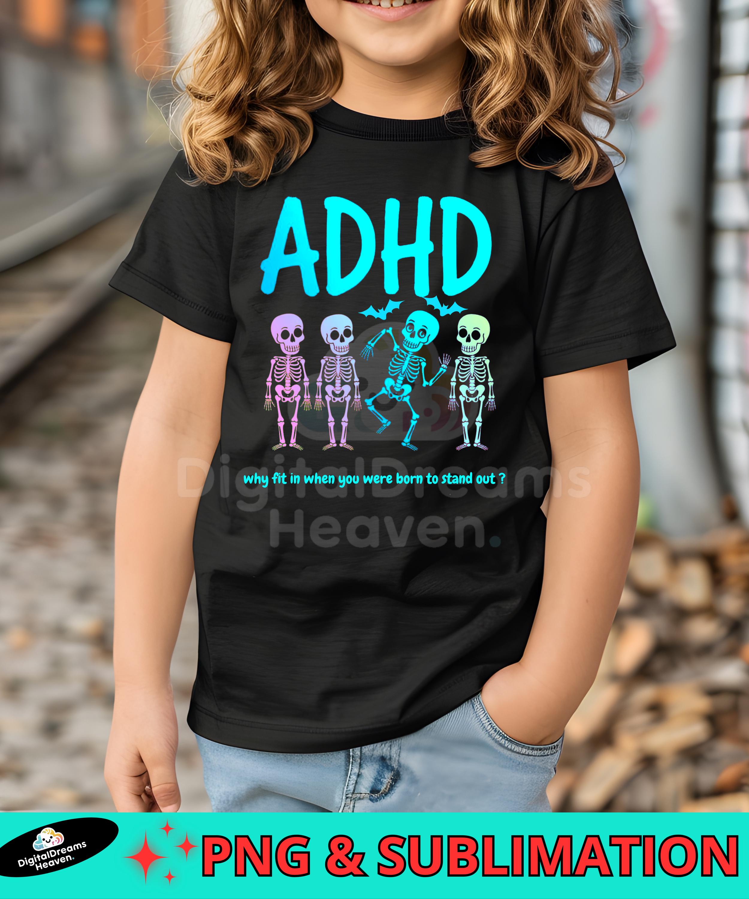 ADHD Skeletons PNG: Funny Quote Clipart (digital Download) - Etsy