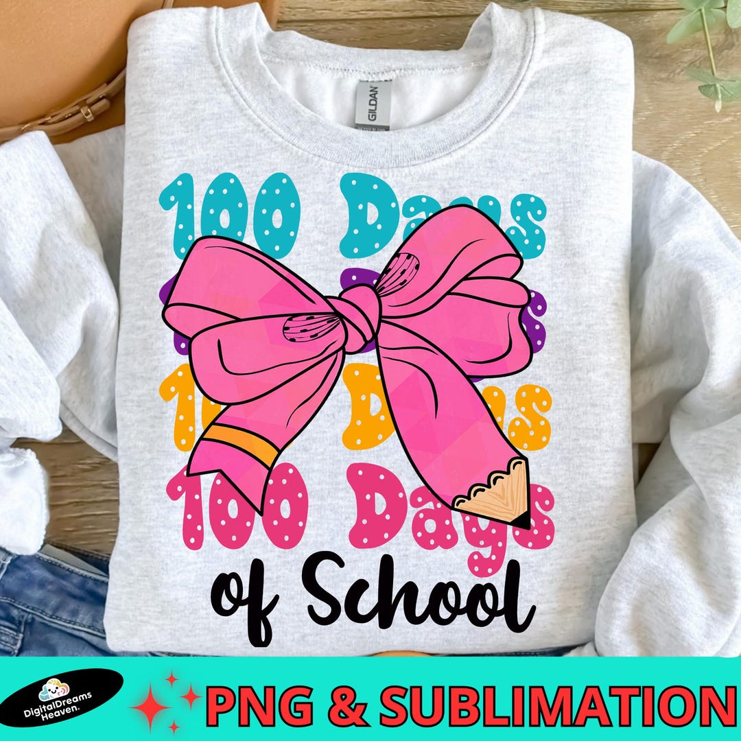 100 Days of School Png,retro Coquette Teacher Design,100 Days Shirt ...