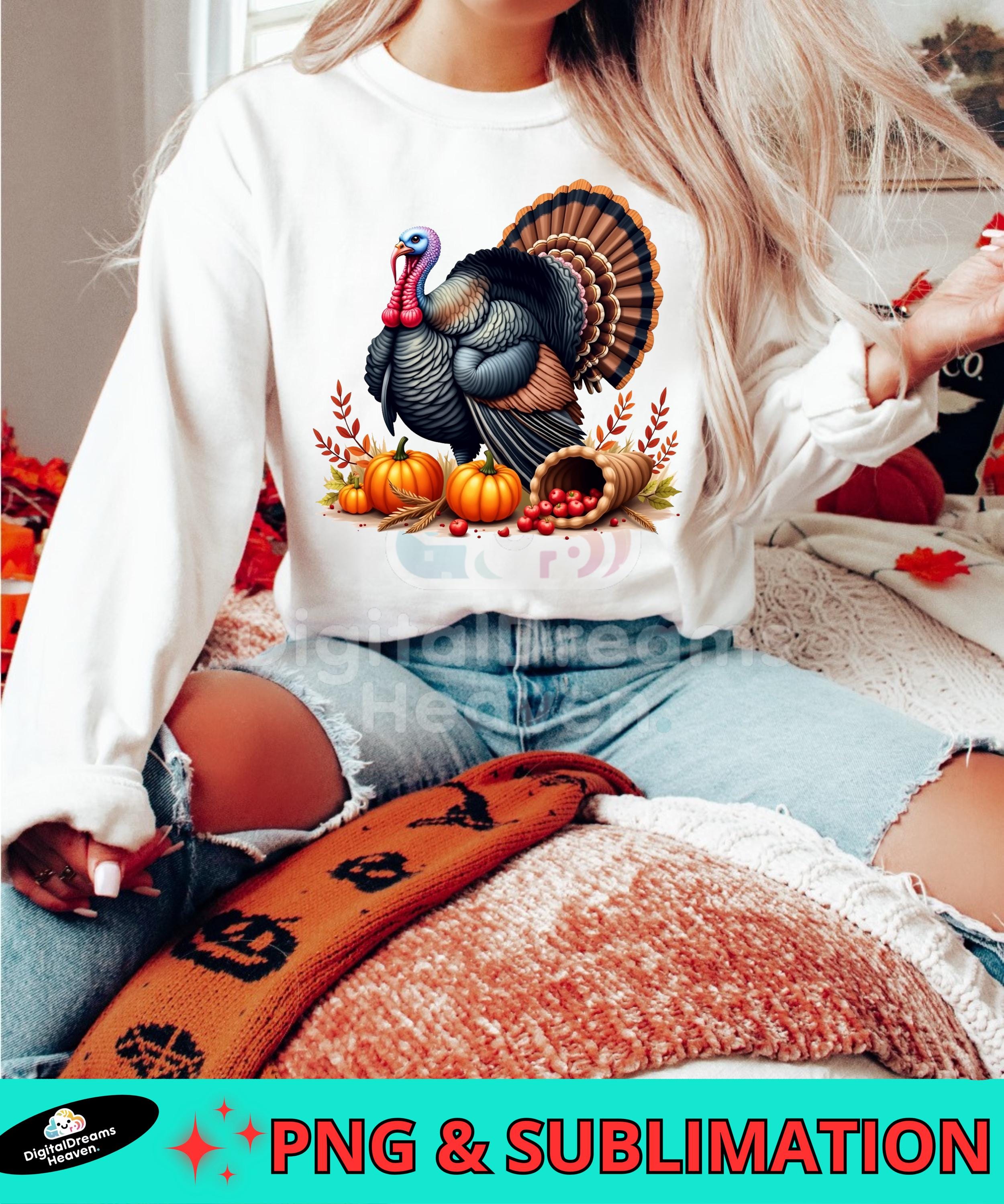 Thanksgiving Turkey PNG Clipart | Autumn Harvest Cornucopia Digital ...