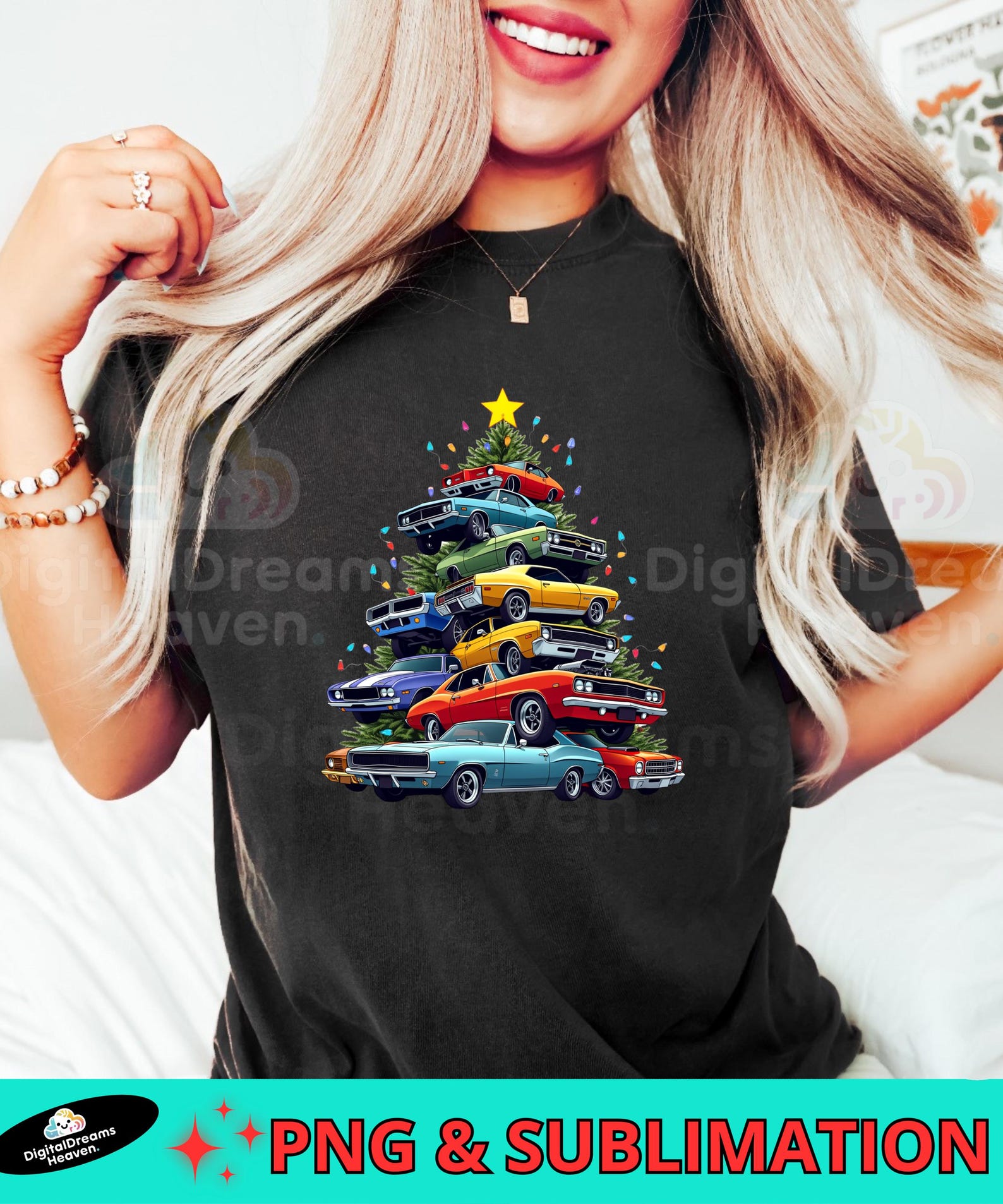 Muscle Car Christmas Tree PNG: Holiday Clipart (instant Download) - Etsy