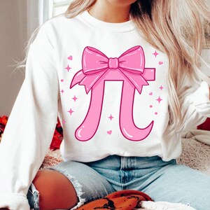 Pink Pi Day Coquette PNG Digital Download Cute Math Teacher Shirt 3.14 ...