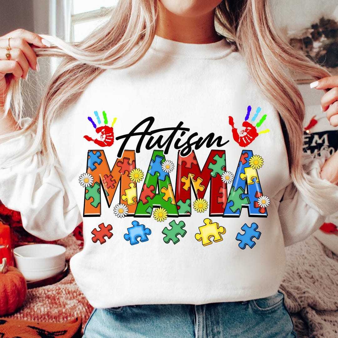 Proud Autism Mom Png,autism Awareness Sublimation Design,autism Puzzle ...