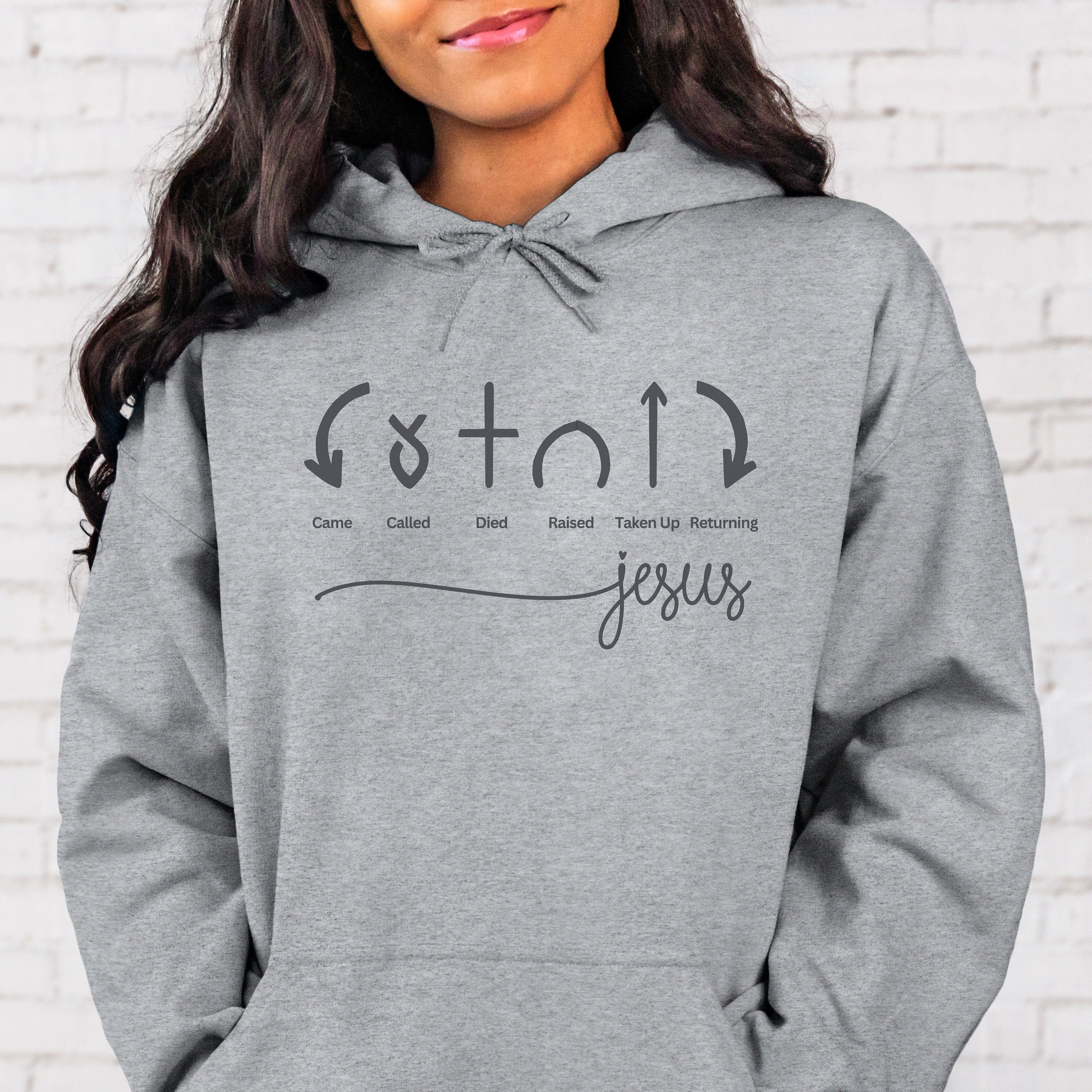 Jesus Christ Gospel Symbols Aesthetics Hoodie, Faith Based Inspiring ...