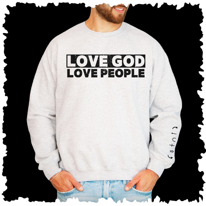 Gospel Symbols Sleeve Design Pullover Mens Christian Jesus Sweatshirt ...