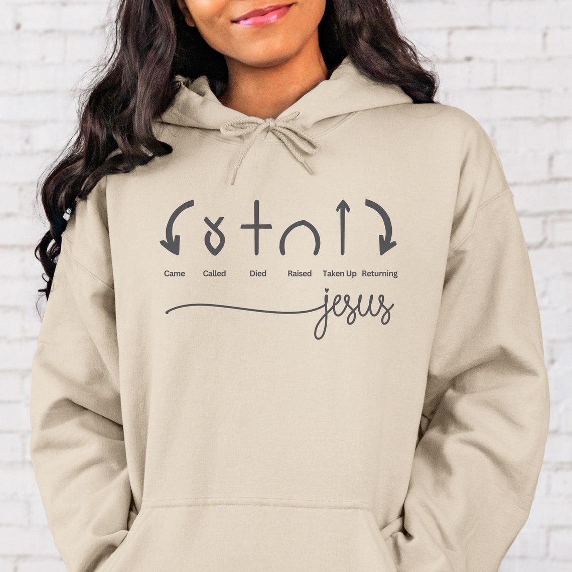 Jesus Christ Gospel Symbols Aesthetics Hoodie, Faith Based Inspiring ...