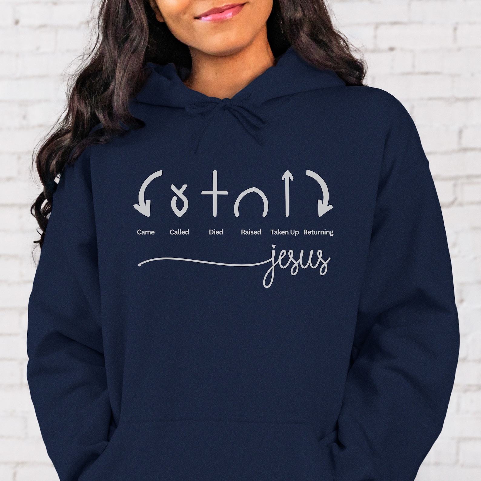 Jesus Christ Gospel Symbols Aesthetics Hoodie, Faith Based Inspiring ...