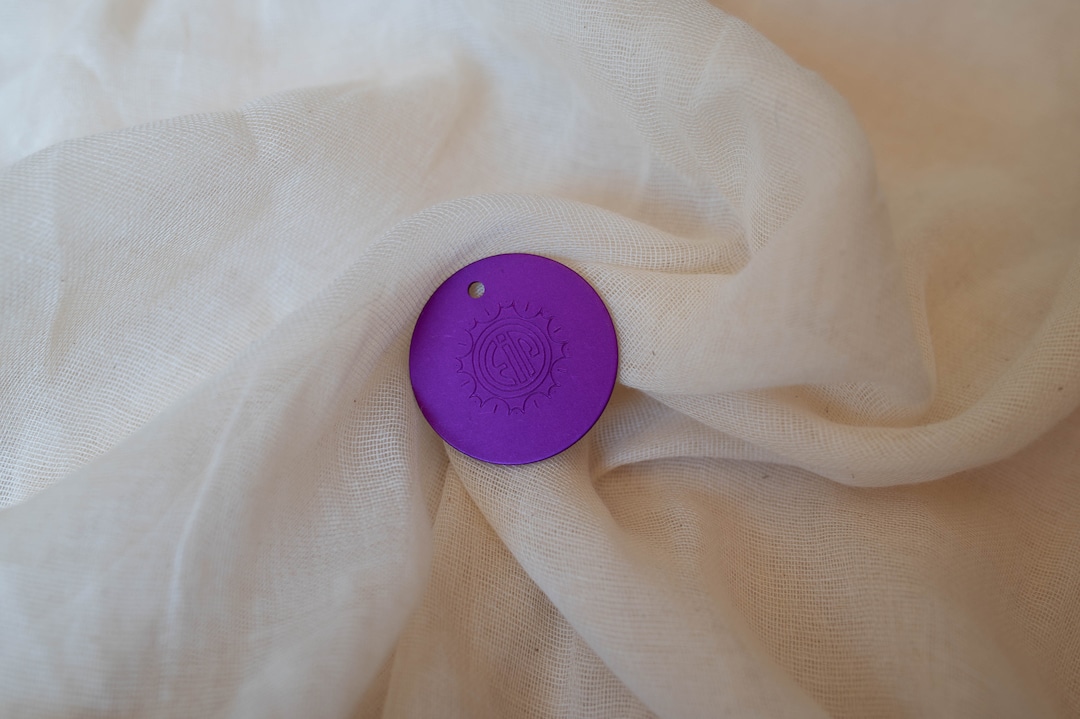 Original Vintage Tesla Purple Energy Disk Pendant! Shields Your Body W ...
