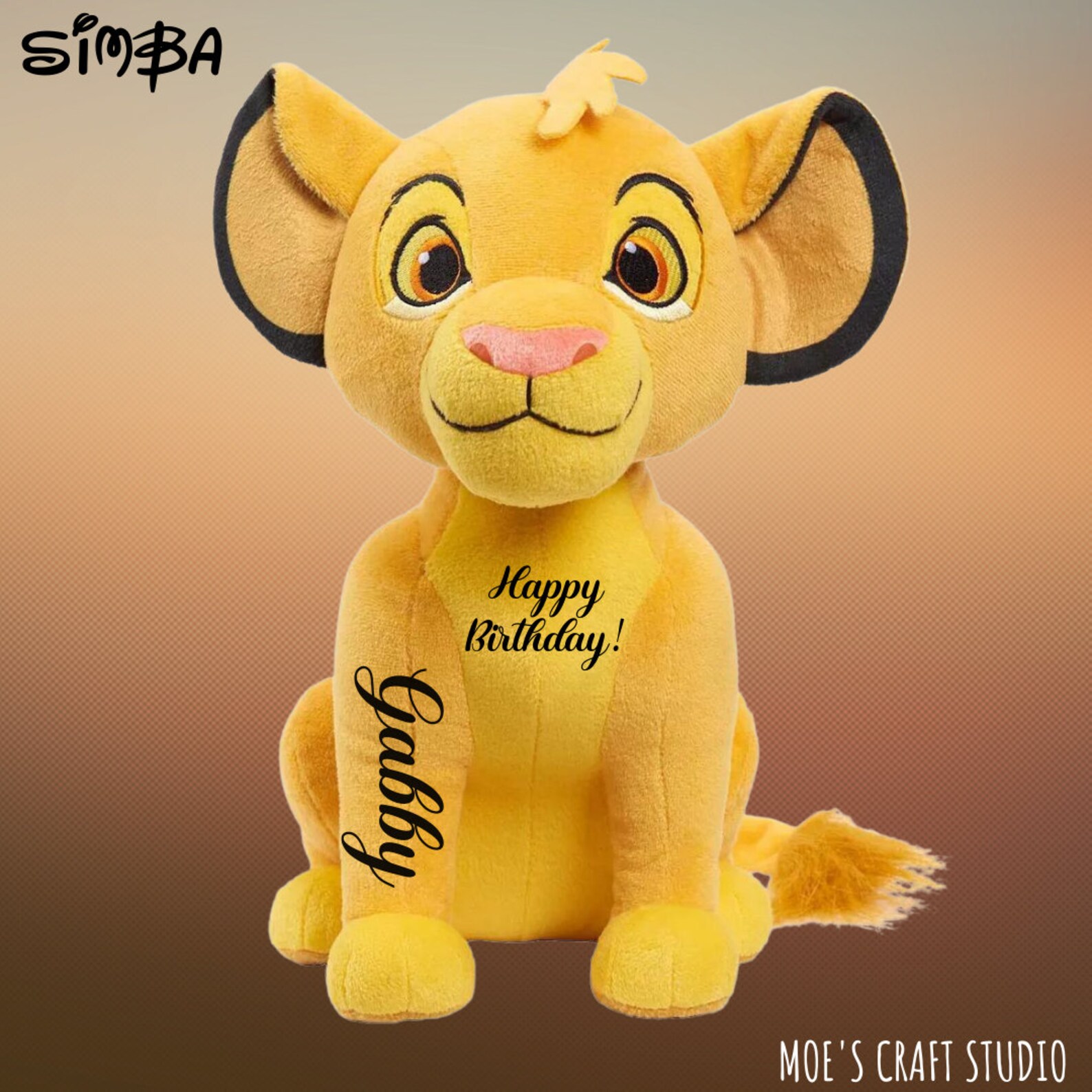 Personalized Disney Simba Plush Birthday Gift Birth - Etsy