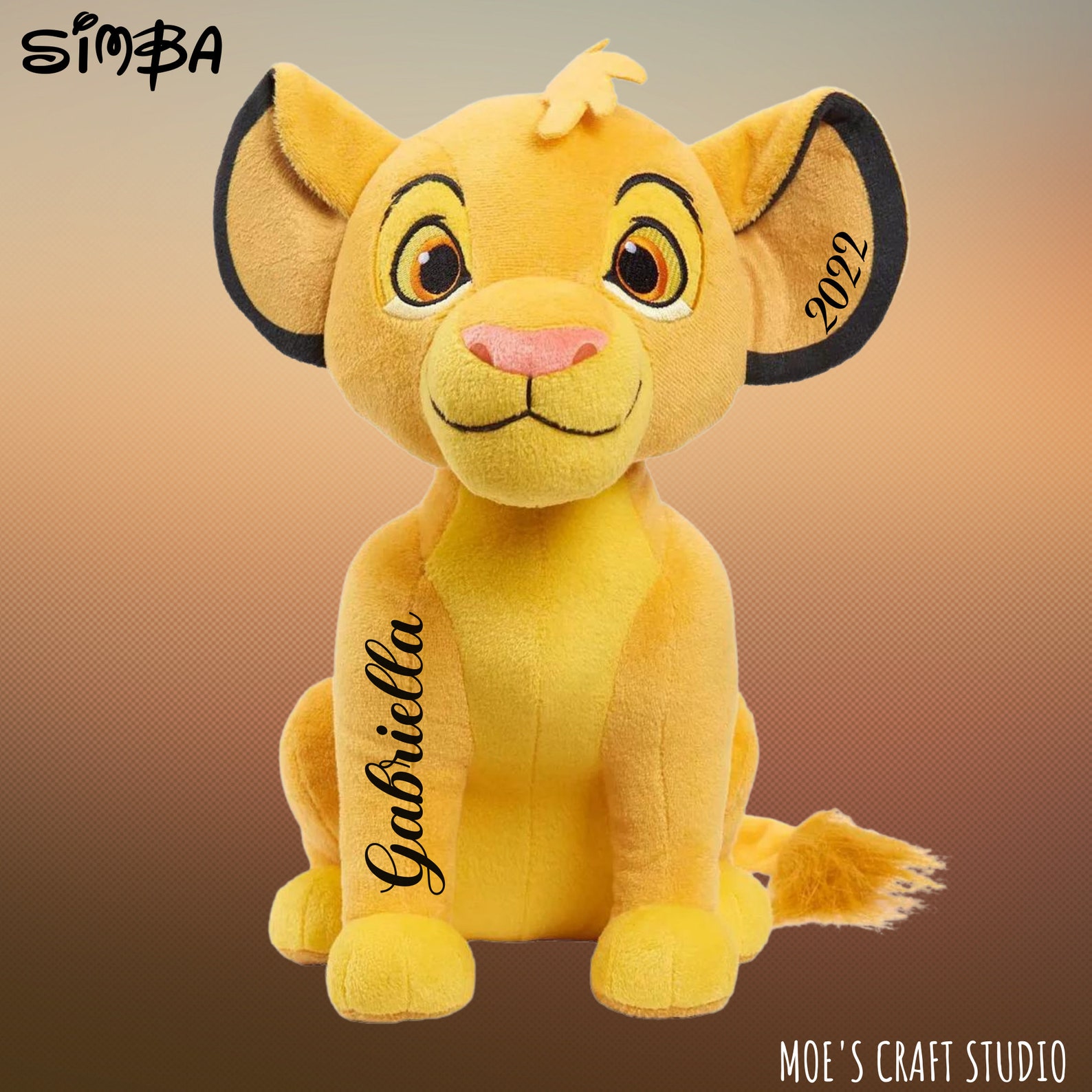 Personalized Disney Simba Plush Birthday Gift Birth - Etsy