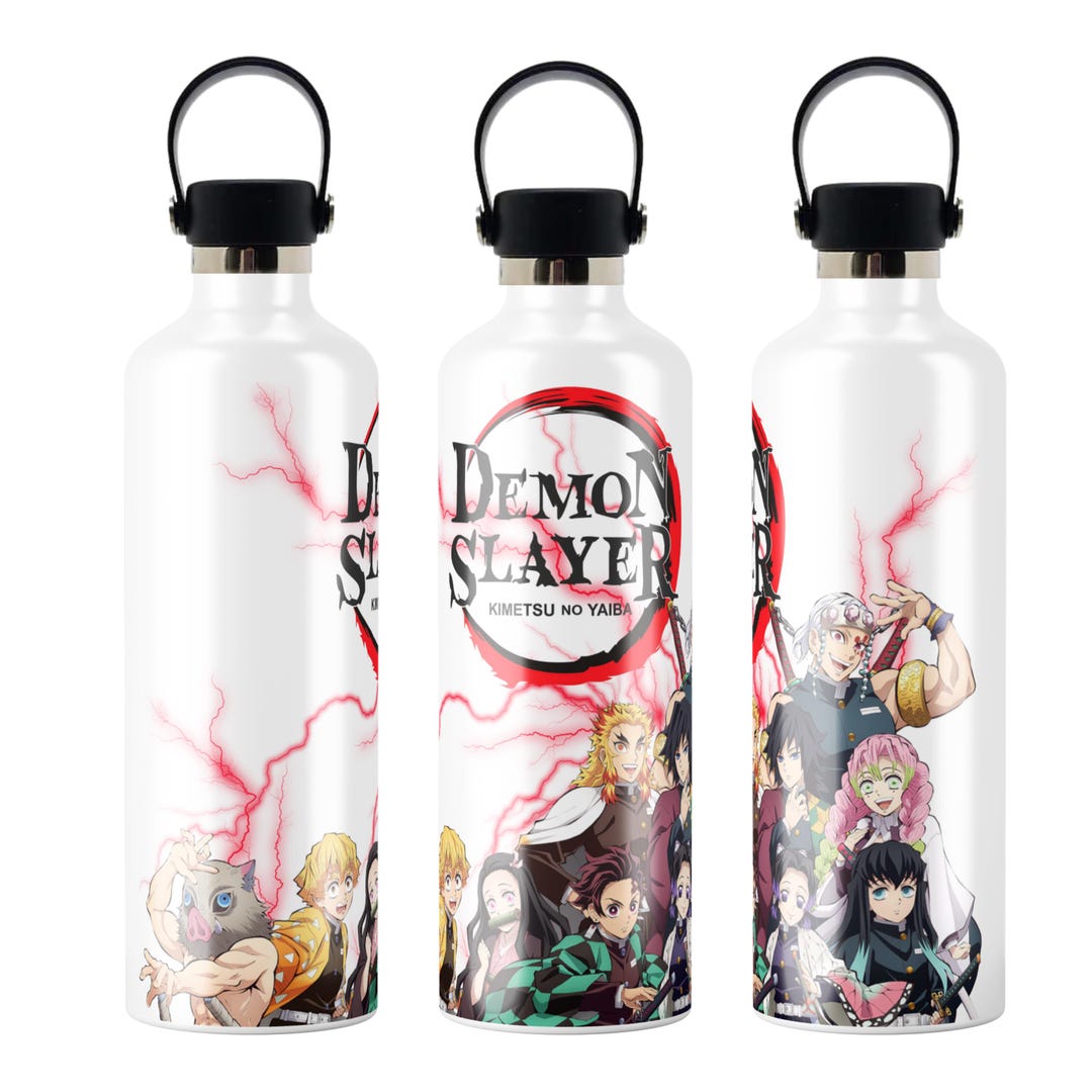 Demon Slayer Water Bottle – Kimetsu No Yaiba Anime Stainless Steel ...