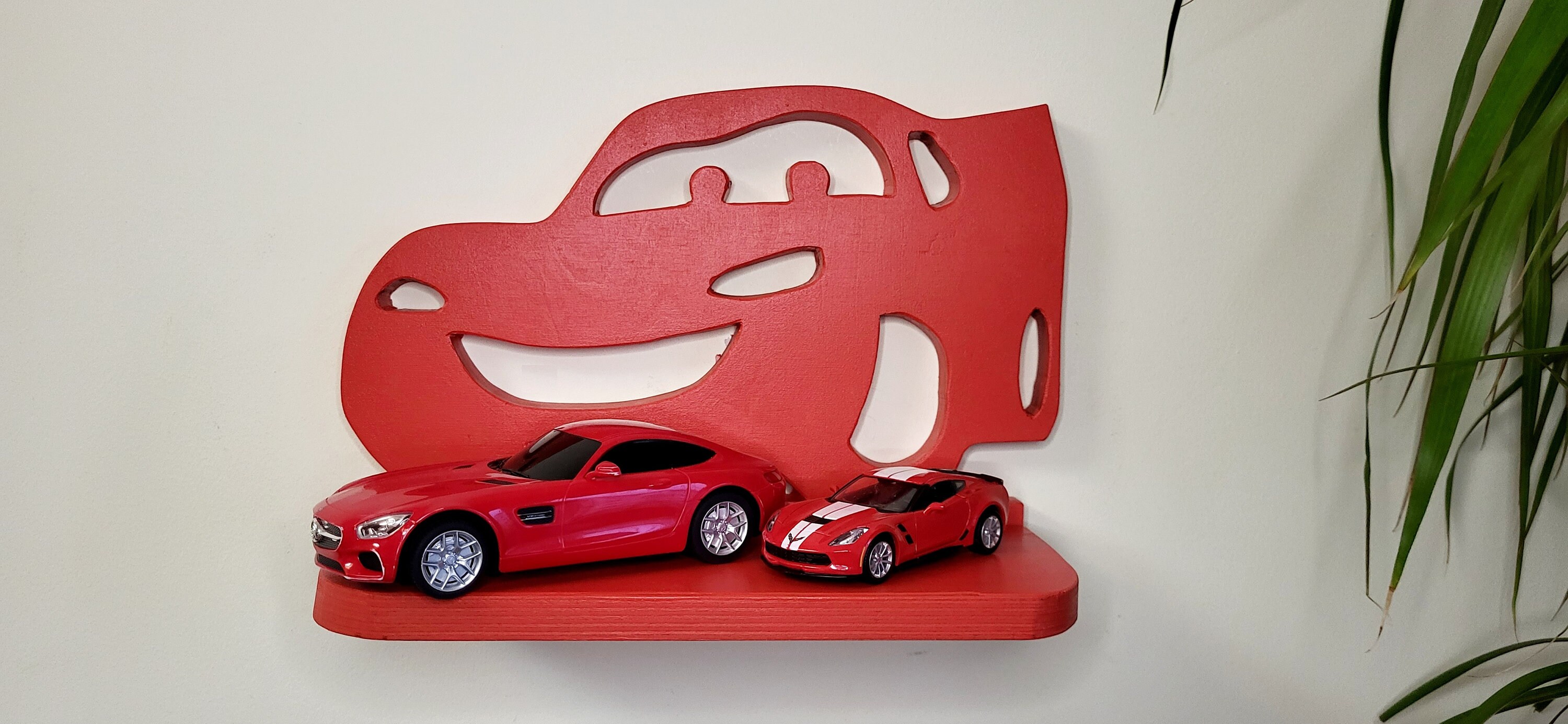 Lightning Mcqueen Shelf, Shelf for Baby Nursery, Kids Room, Wooden ...