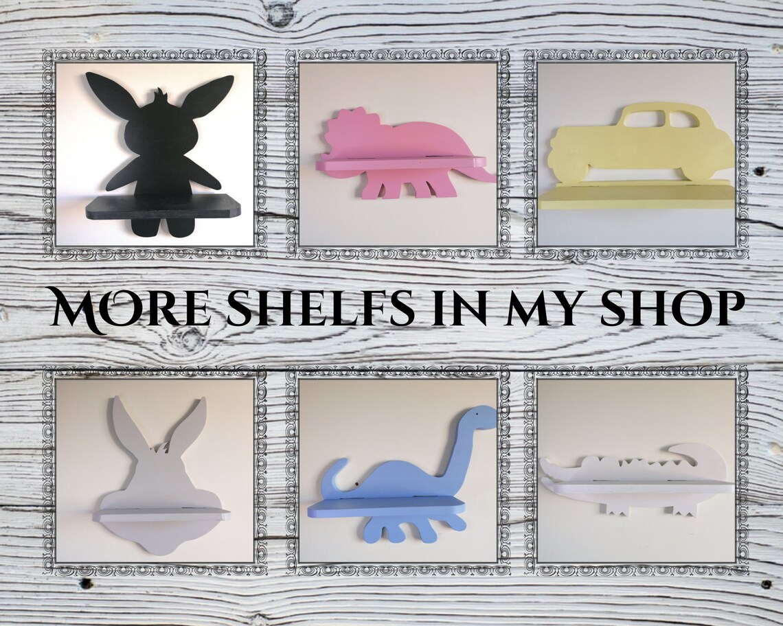 Shelf for Baby Nursery, Bunny Shelf, Kids Room, Wooden Shelf, Nursery ...