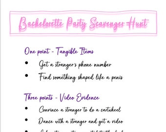 Women Scavenger Hunt - Etsy