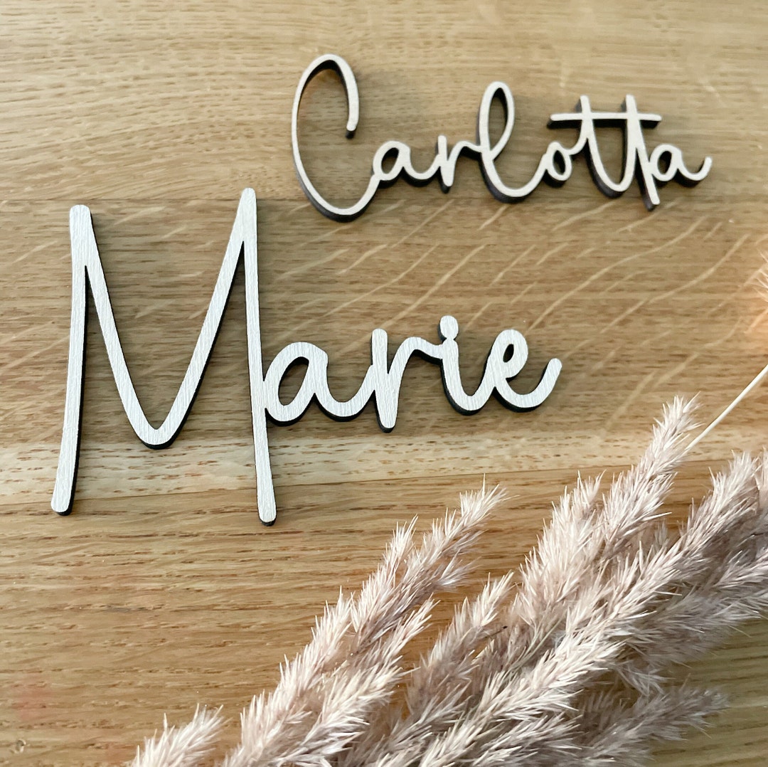 Personalized Lettering, Name Plate, Door Sign, Wood, Gift, Birth, Baby ...