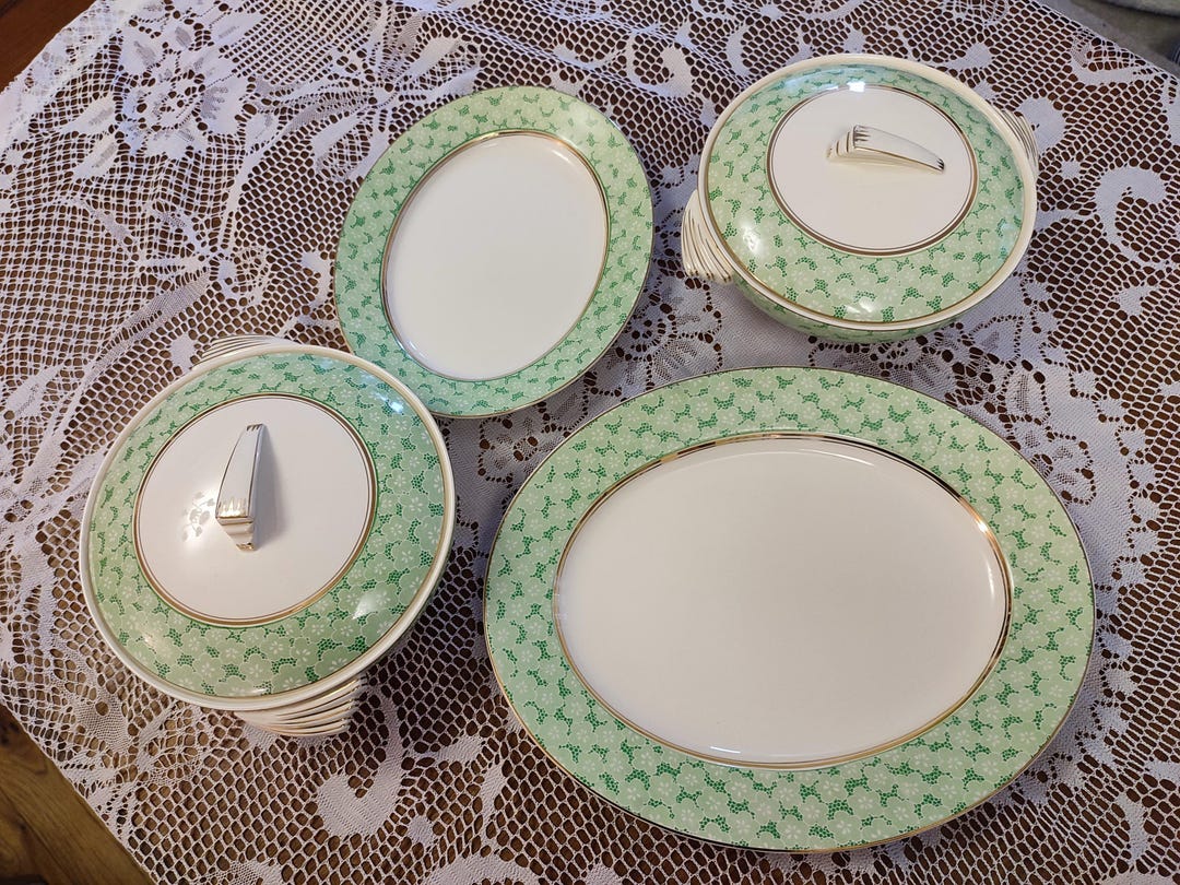 Wedgwood Mossley 547269 Art Deco Pattern Porcelain - Lidded Tureens ...