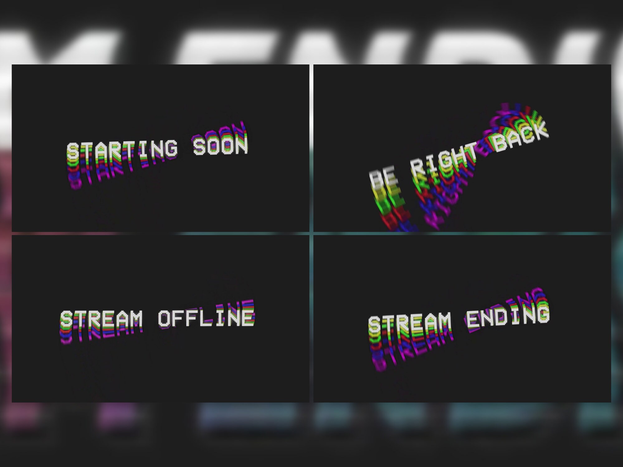 4x Twitch Stream Scenes ~ 3 Animated + 1 Offline Banner ~ Pixel Art ...