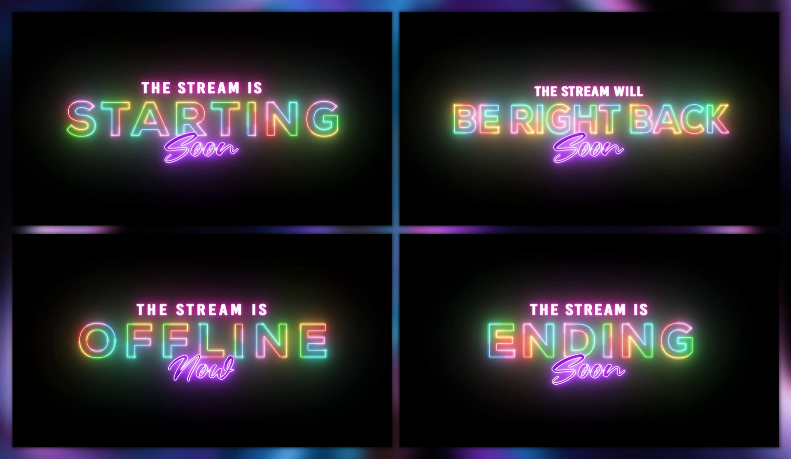 RGB Animated Twitch Screens / RGB / Twitch Screens / Animated Starting ...