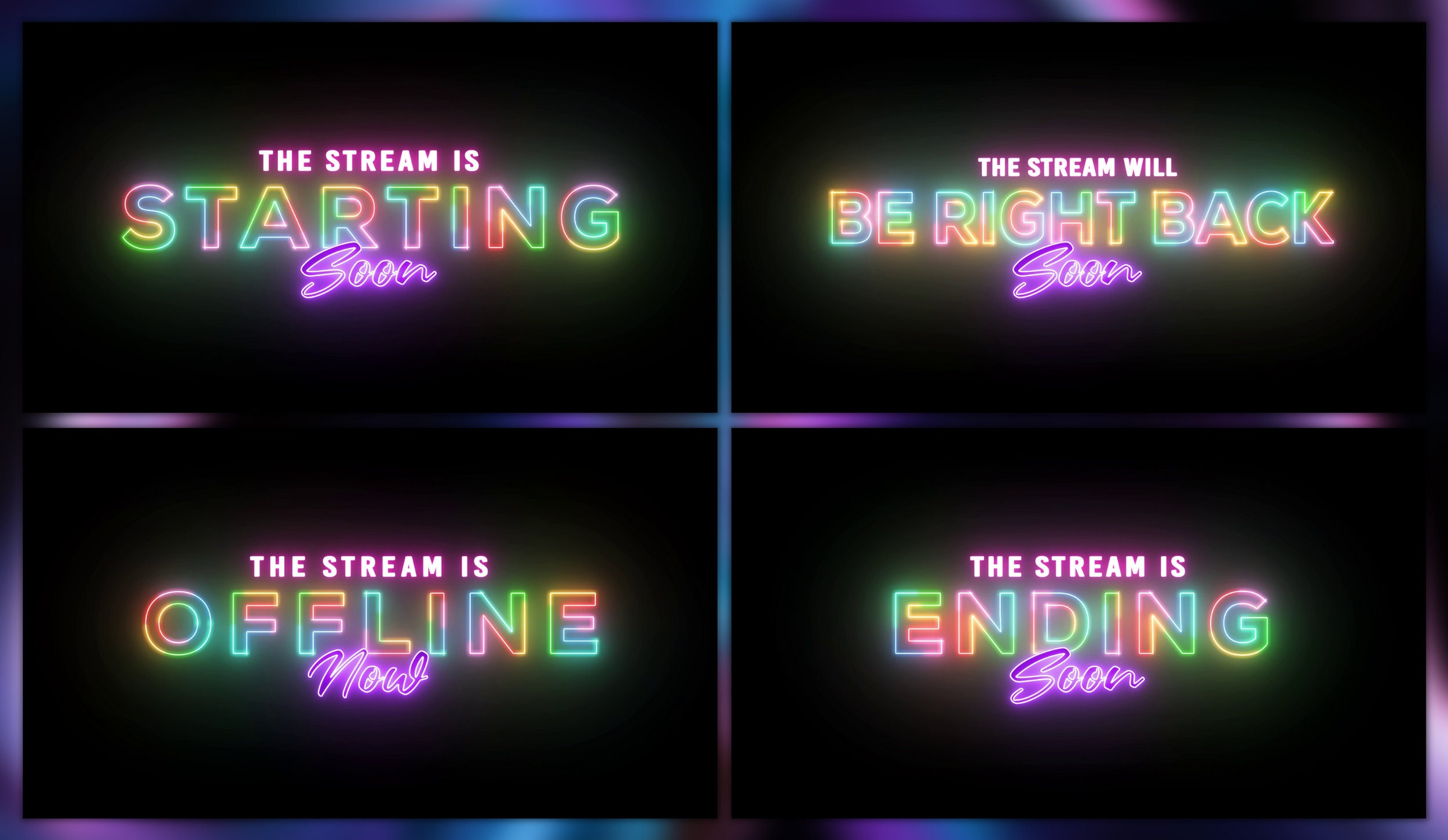 RGB Animated Twitch Screens / RGB / Twitch Screens / Animated Starting ...