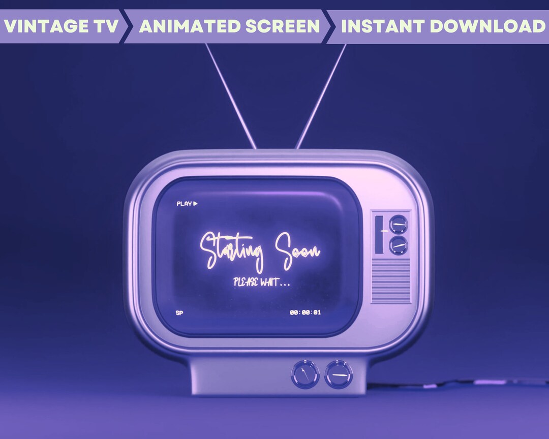 4x Retro/vintage Theme Stream Screens Stream Starting, Be Right Back ...