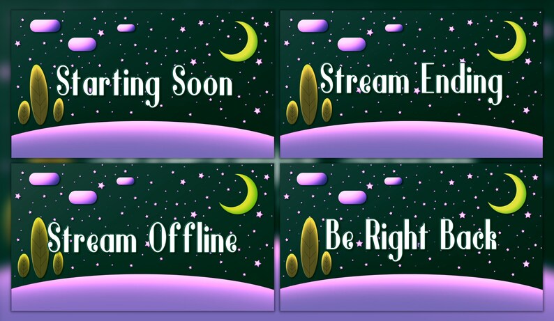 4x Animated Twitch Screens / Twitch Screens / Animated Starting Soon ...