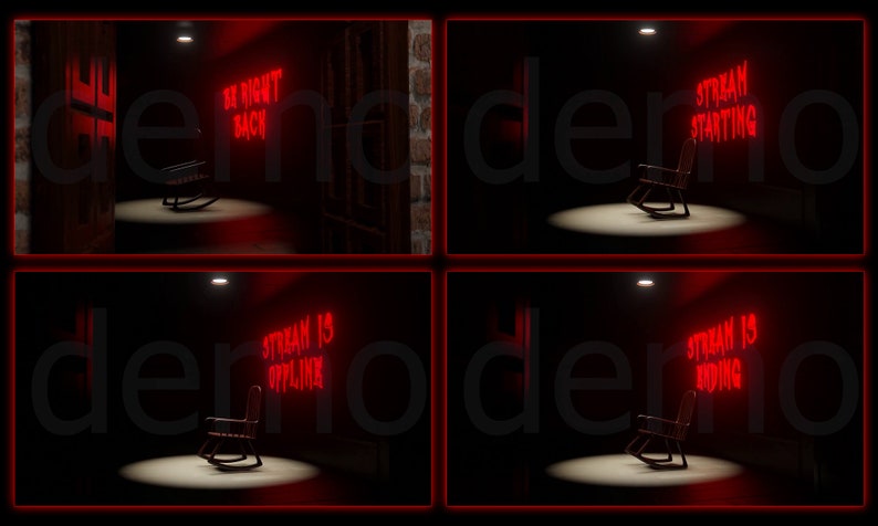 3d Animated Twitch Overlay Horror, Dark & Scary Stream Scenes- Starting ...
