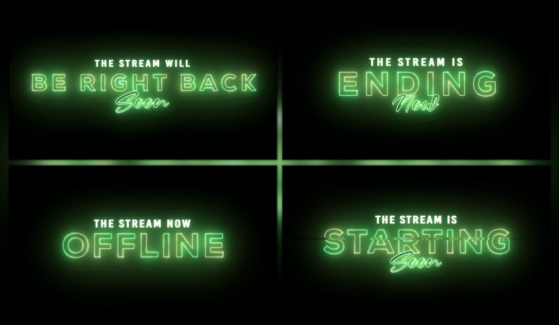 4x Twitch Stream Scenes ~ 3 Animated + 1 Offline Banner ~ Pixel Art ...