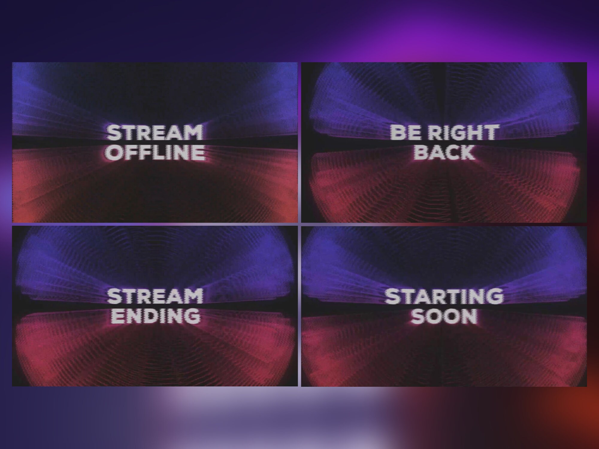 4x Premium Animated Twitch Offline Banners ~ 8bit Pixel Art Stream ...