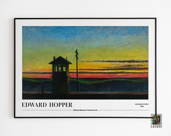 Edward Hopper Railroad Sunset - Etsy